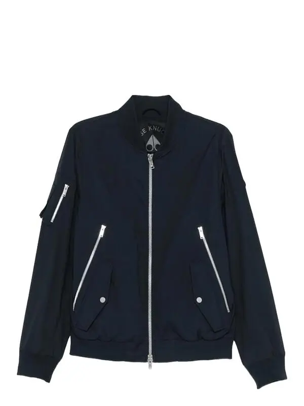 Moose Knuckles Zip Fastening Bomber Jacket - Blue