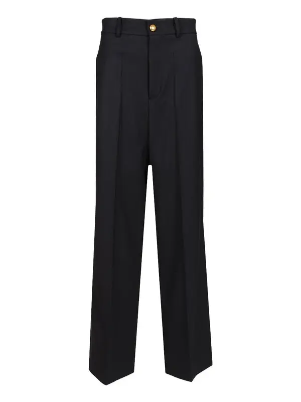 P.a.r.o.s.h Wide-leg Stretch Wool Trousers - Blue