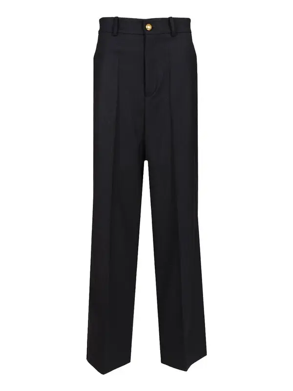P.a.r.o.s.h Wide-leg Stretch Wool Trousers - Blue