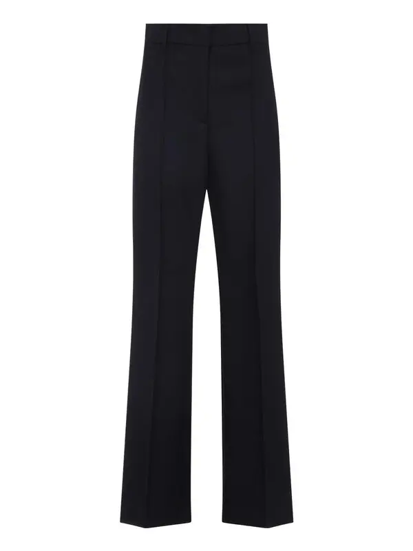 Prada Virgin Wool Tailored Pants - Blue