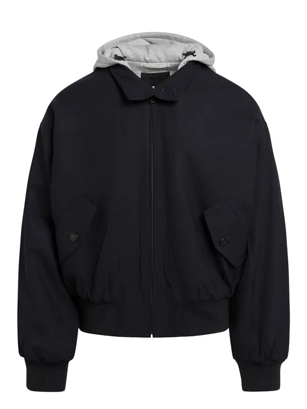 Prada Wool Hooded Jacket - Blue