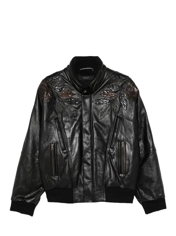 Gucci Jackets Leather Jackets - Brown