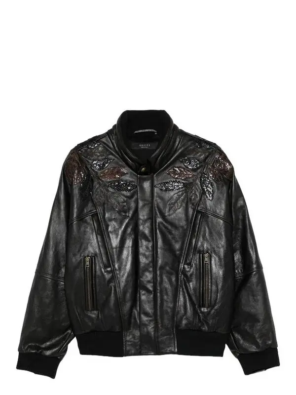 Gucci Leather Jacket - Brown