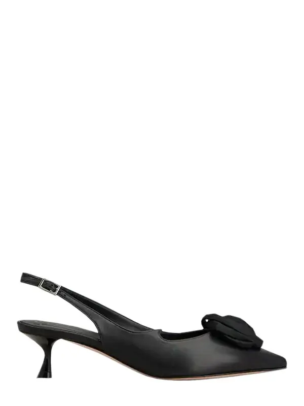 ROGER VIVIER Rose Vivier Slingback Pumps In Leather - Black