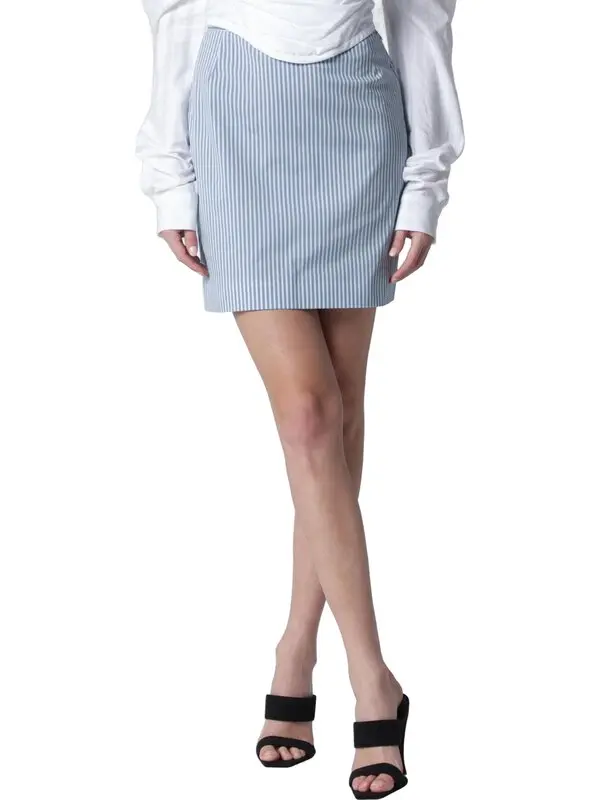 VIVIENNE WESTWOOD Light Striped Mini Skirt - Blue