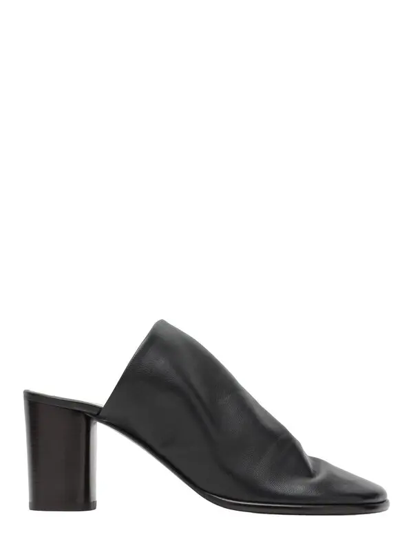 LEMAIRE Lambskin Mules With Block Heel - Brown