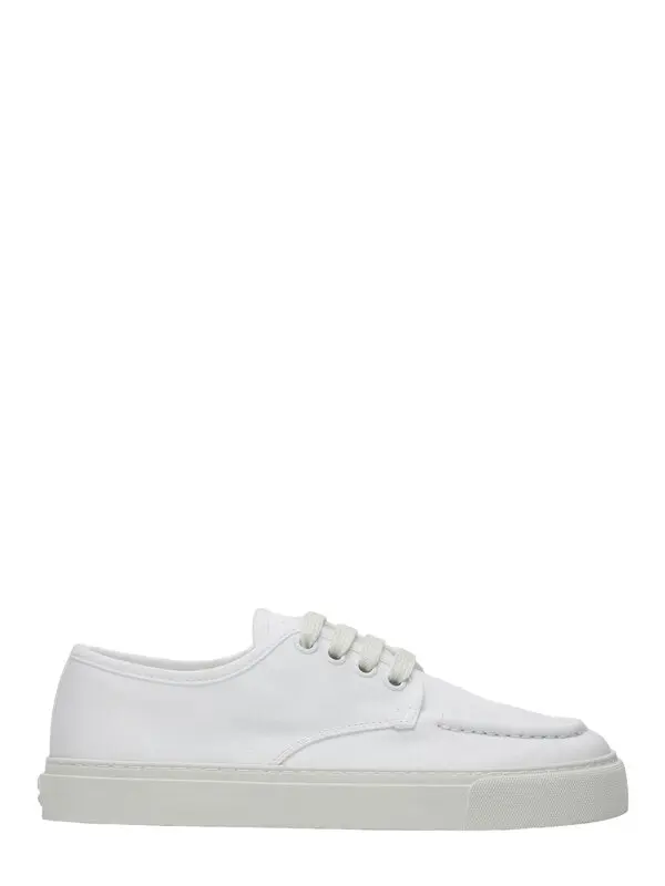 Prada Cotton Canvas Sneakers - White