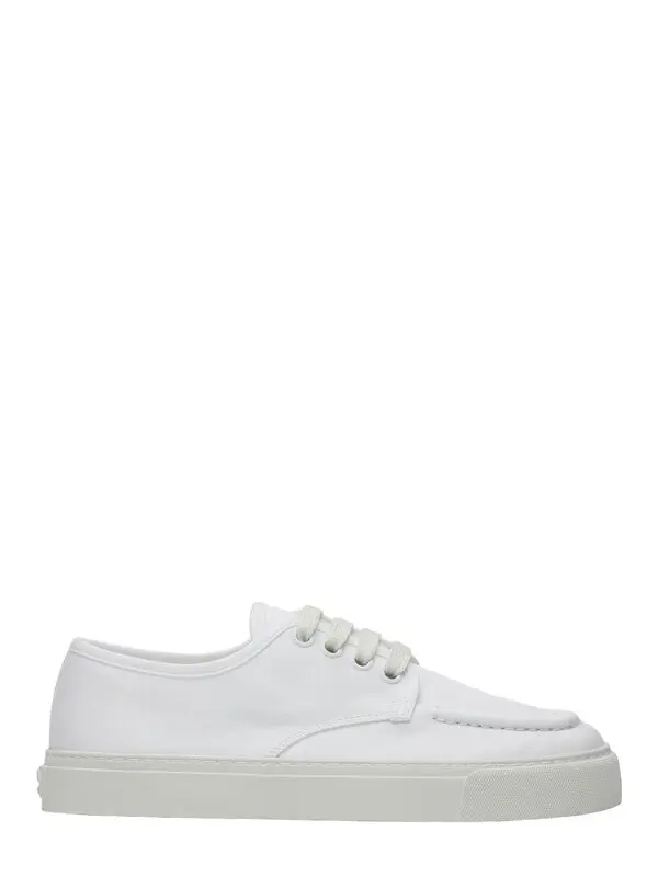 Prada Cotton Canvas Sneakers - White