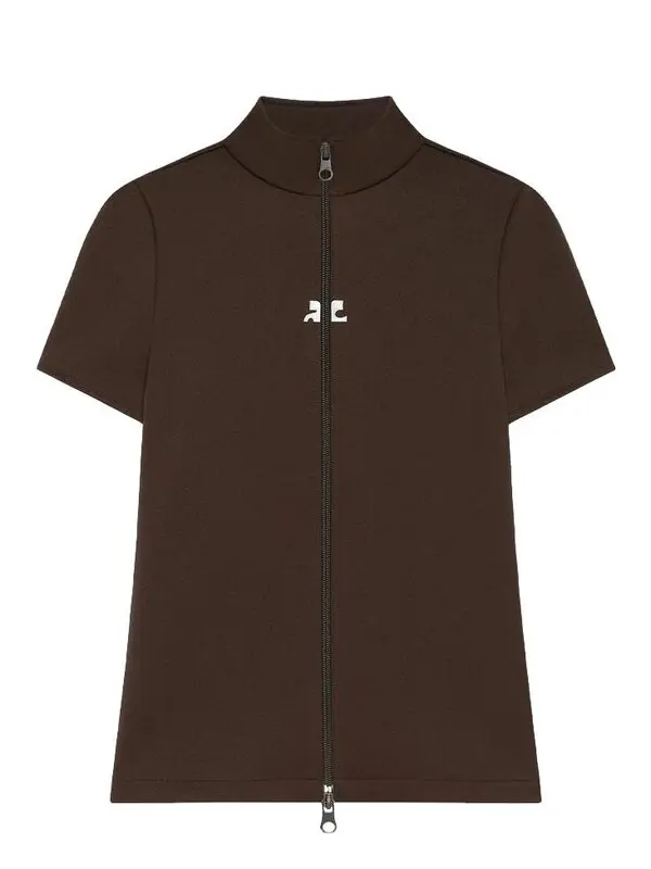 COURREGES Interlock Top - Brown