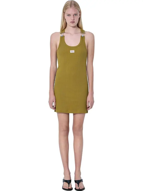 JEAN PAUL GAULTIER Cotton Ribbed Short Dress - Yellow