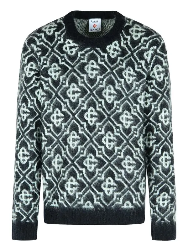 Casablanca Mohair Blend Sweater - Black