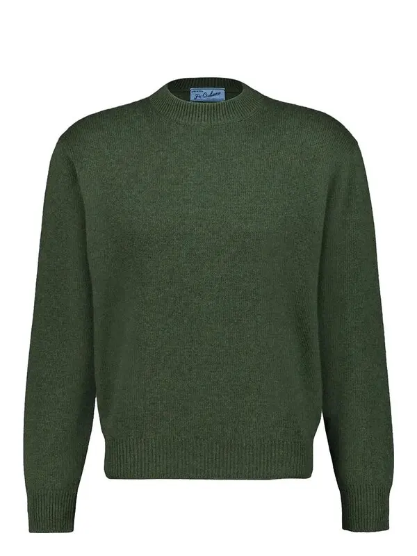 Prada Recycled Cashmere Crew-neck Pullover - Green