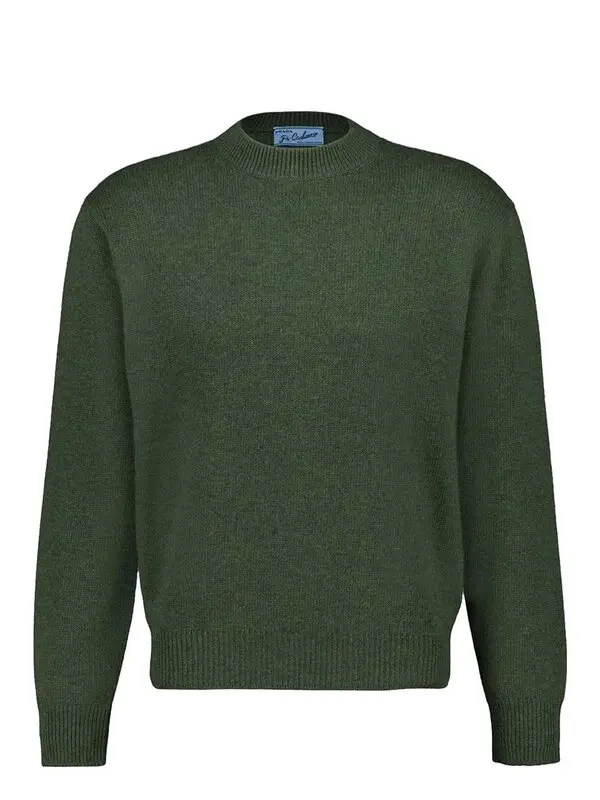 Prada Recycled Cashmere Crew-neck Pullover - Green