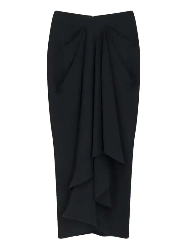 Givenchy Draped Pencil Skirt - Black