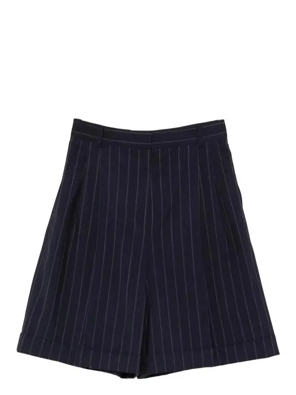 Max Mara Tailored Pinstriped Shorts - Blue