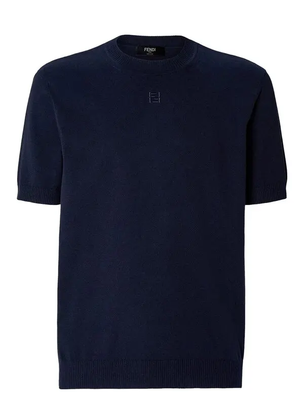 Fendi Cotton And Cashmere Sweater - Blue