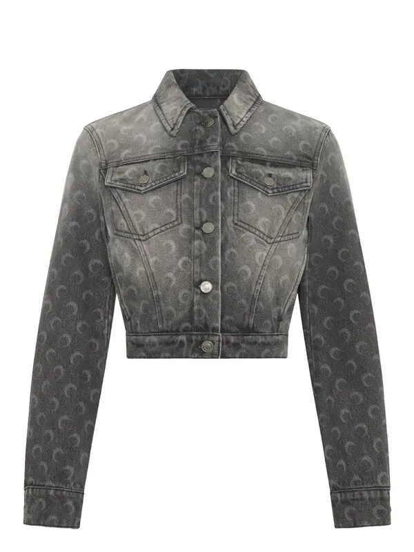 MARINE SERRE Moon Denim Jacket - Multicolor