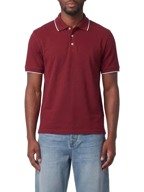 Saint Laurent Jersey Polo Shirt - Red