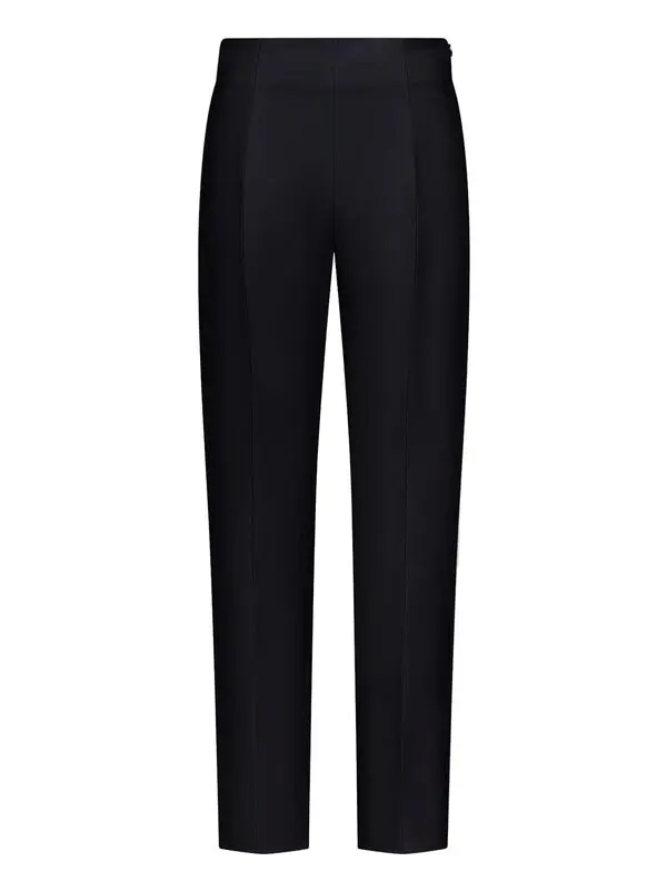 TOTEME Slim Evening Wool And Silk Trousers - Black