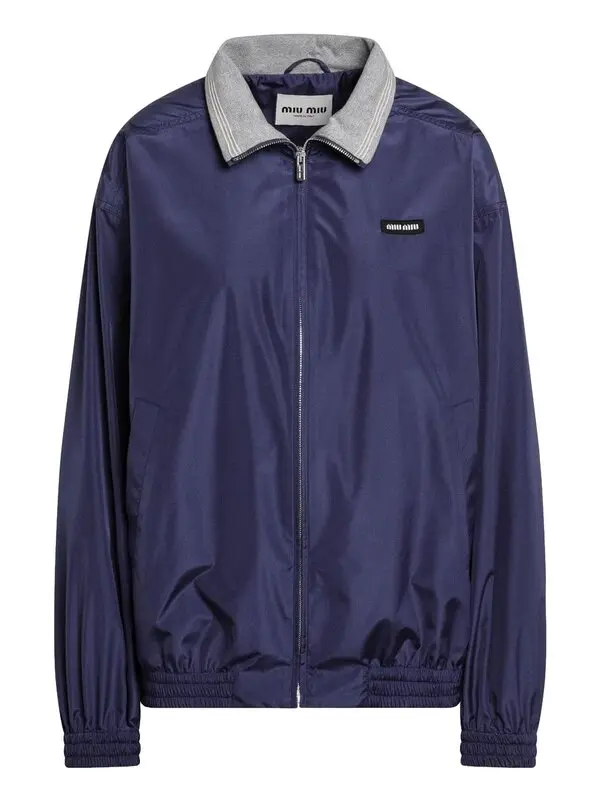 Miu Miu Technical Poplin Blouson - Blue