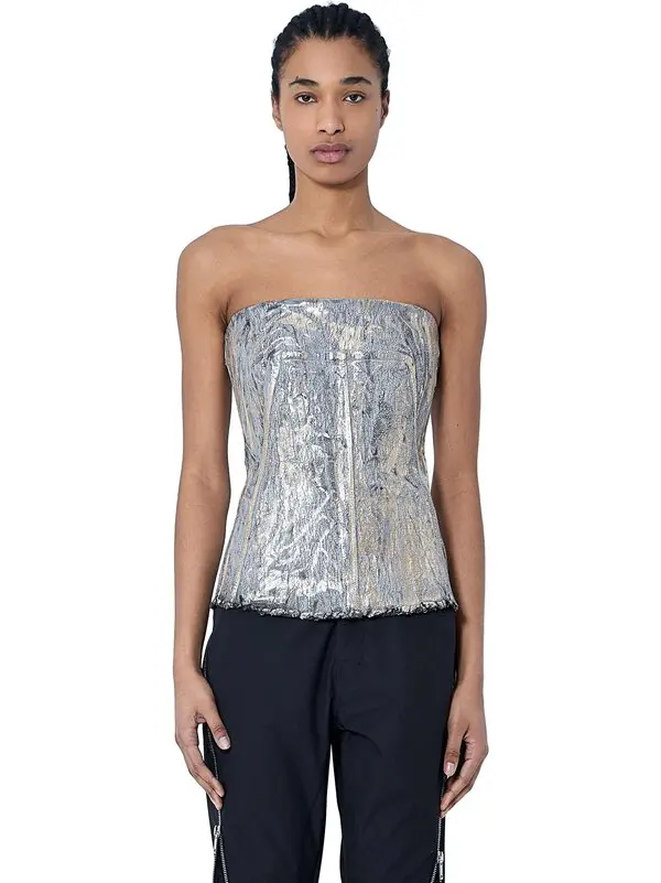 Rick Owens Denim Bustier Top - Gold