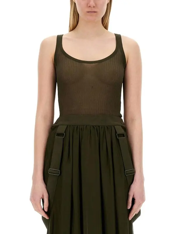 Max Mara Bastia Silk Tank Top - Green