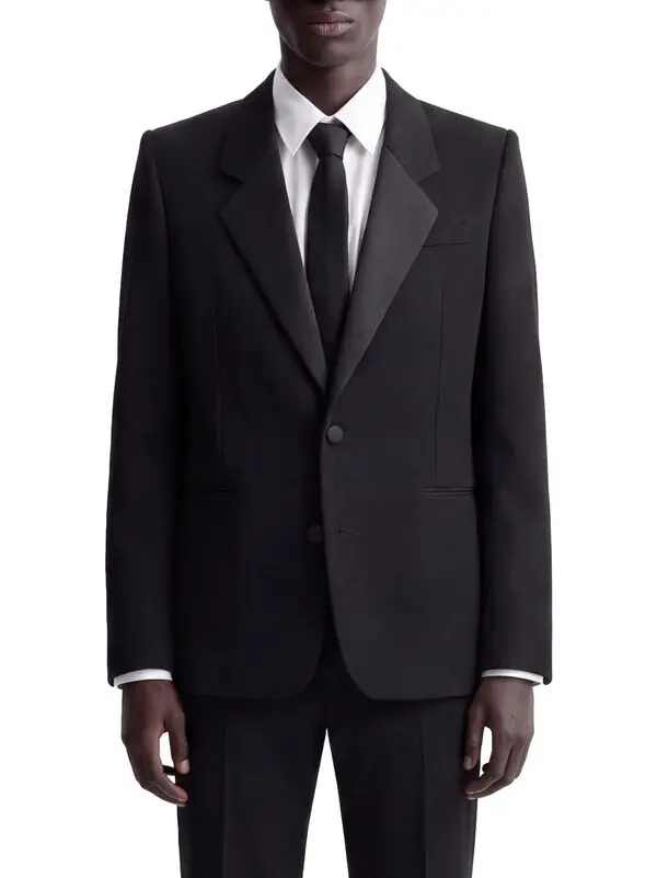 Saint Laurent Single-breasted Wool Blazer - Black