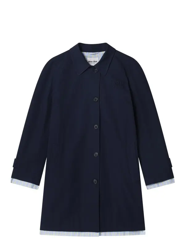 Miu Miu Cotton Overcoat - Blue