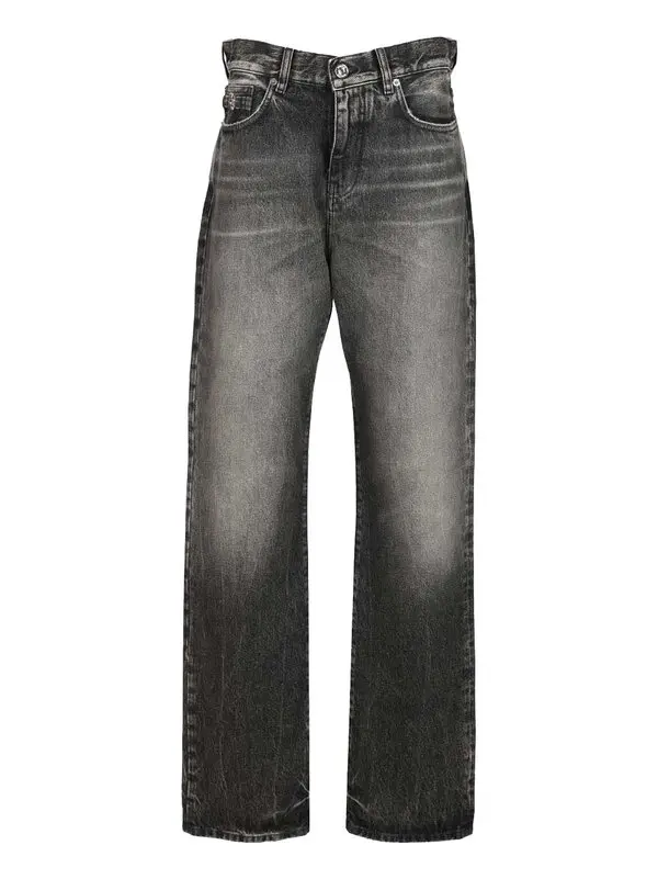 Versace Loose Denim Jeans - Gray