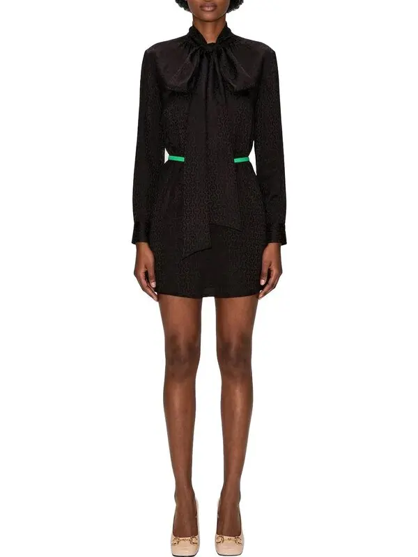 Gucci Silk Wrap Dress - Brown