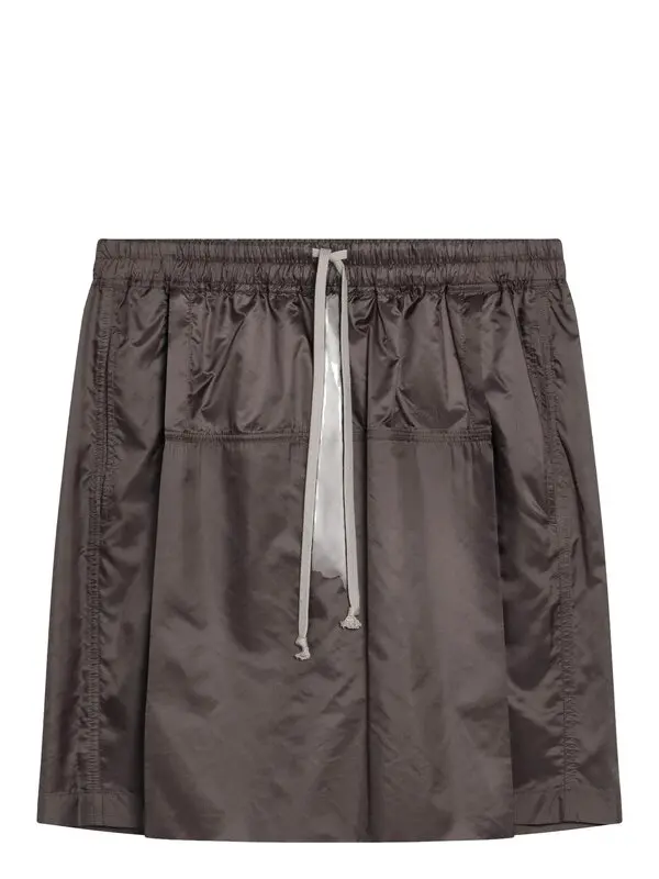 Moncler Rick Owens Mud-colored Drawstring Kilt Shorts - Brown