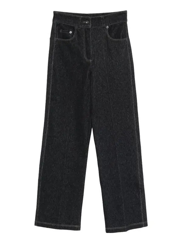 Max Mara High-waisted Wide Leg Trousers - Blue