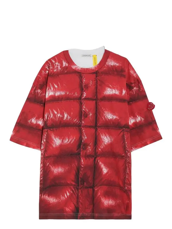 MONCLER X A$AP ROCKY Cotton T-shirt With Digital Print - Red