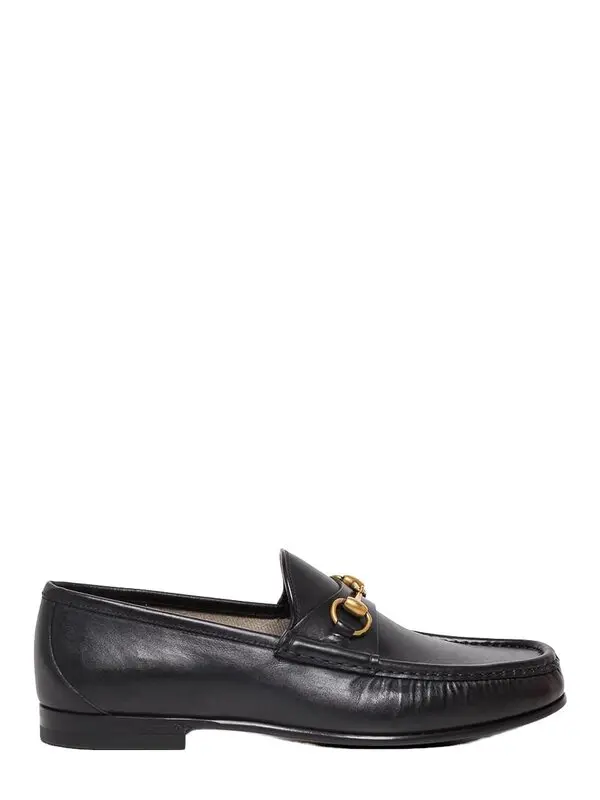 Gucci Loafers With Leather Clamp Detail Black - Multicolor