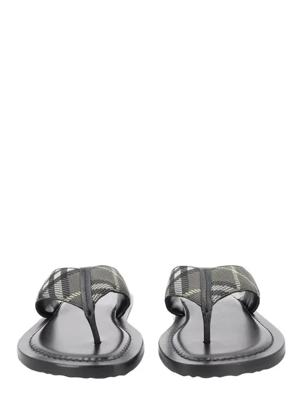 Burberry Check Pavillon Thong Flat Sandals - Multicolor
