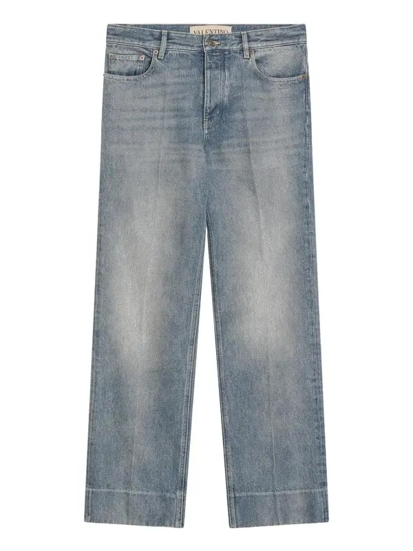 Valentino Garavani Medium Washed-effect Jeans - Blue