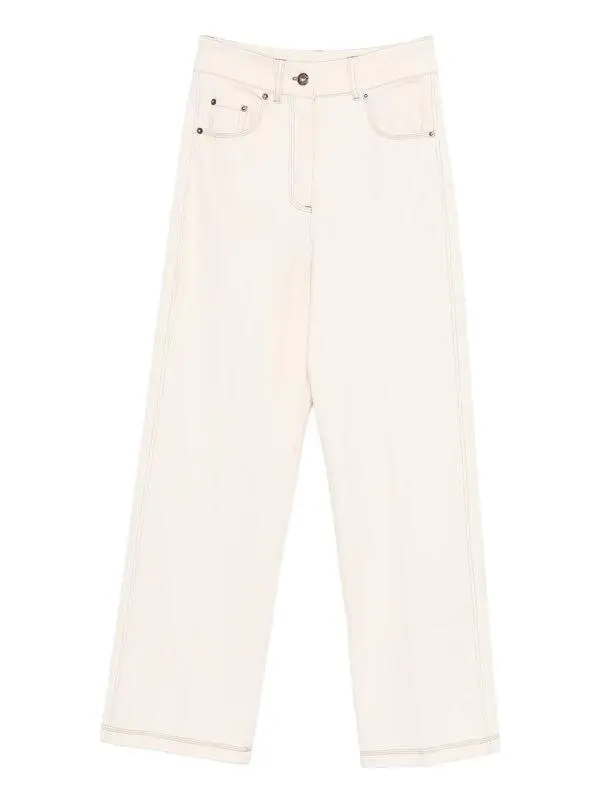 Max Mara Straight Trousers - Cream