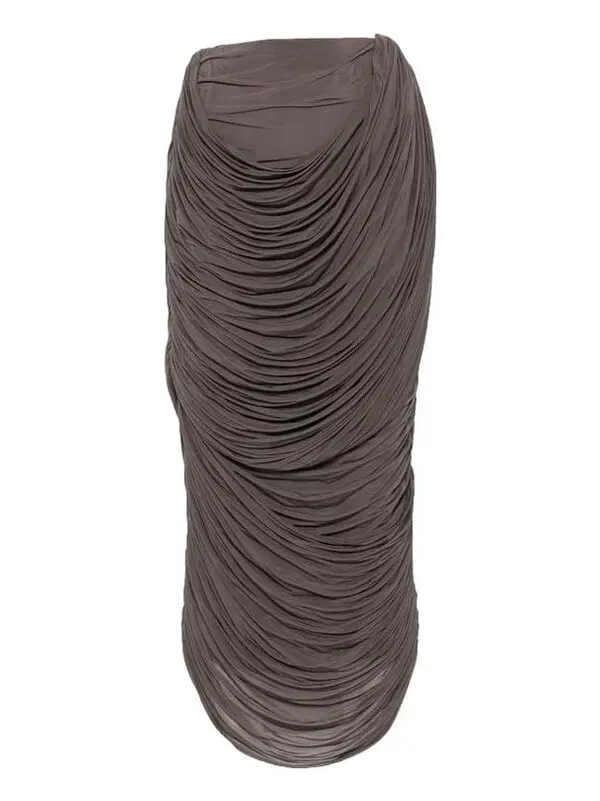 Magda Butrym Asymmetric Draped Skirt - Brown
