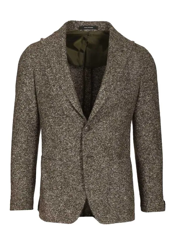 Tagliatore Blazer In Wool And Silk Jersey - Green