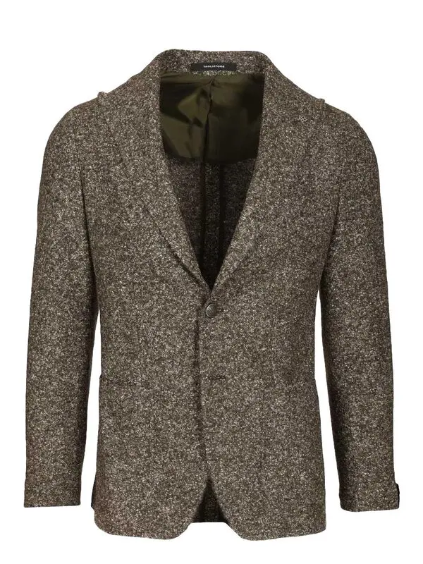 Tagliatore Blazer In Wool And Silk Jersey - Green