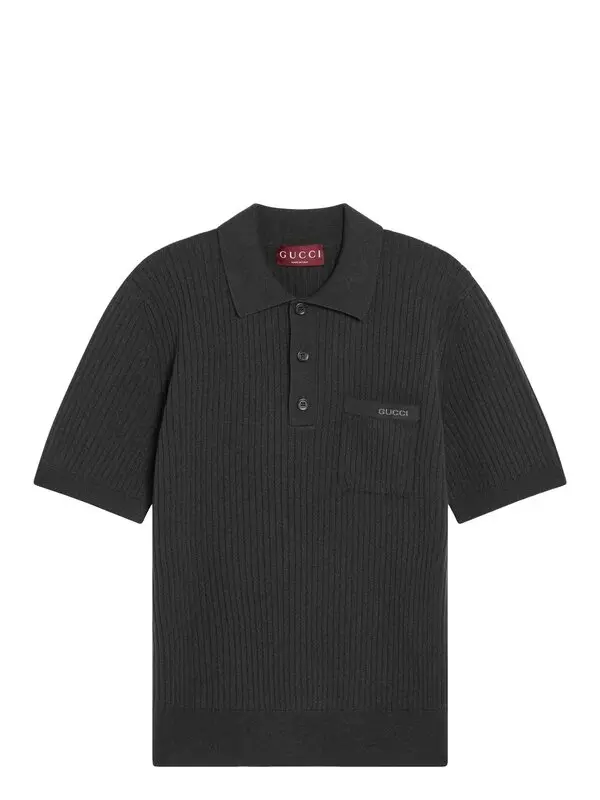 Gucci Military Wool And Cashmere Polo - Green