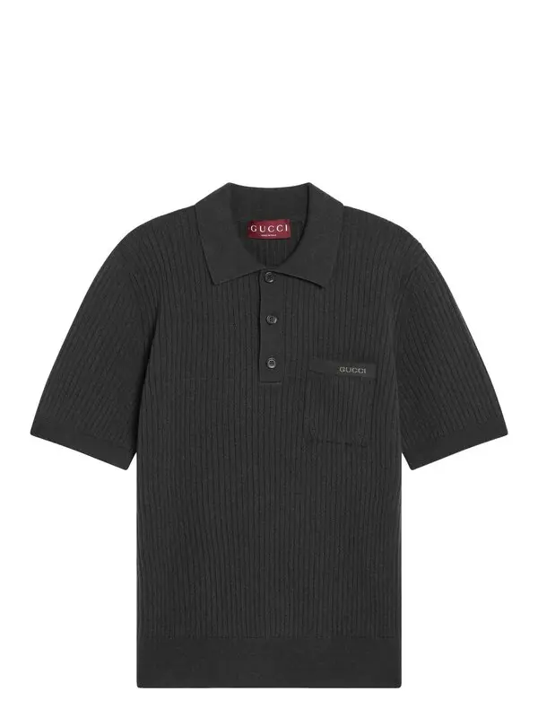Gucci Military Wool And Cashmere Polo - Green