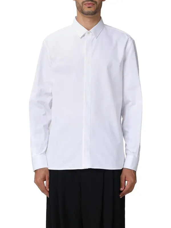 Saint Laurent Shirt In Cotton Poplin - White