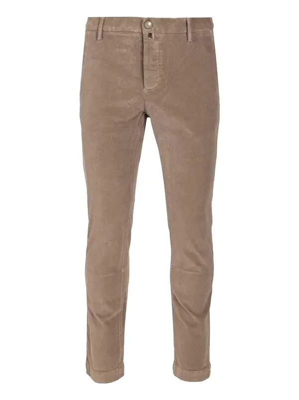 Jacob Cohen Slim Fit Corduroy Trousers - Cream