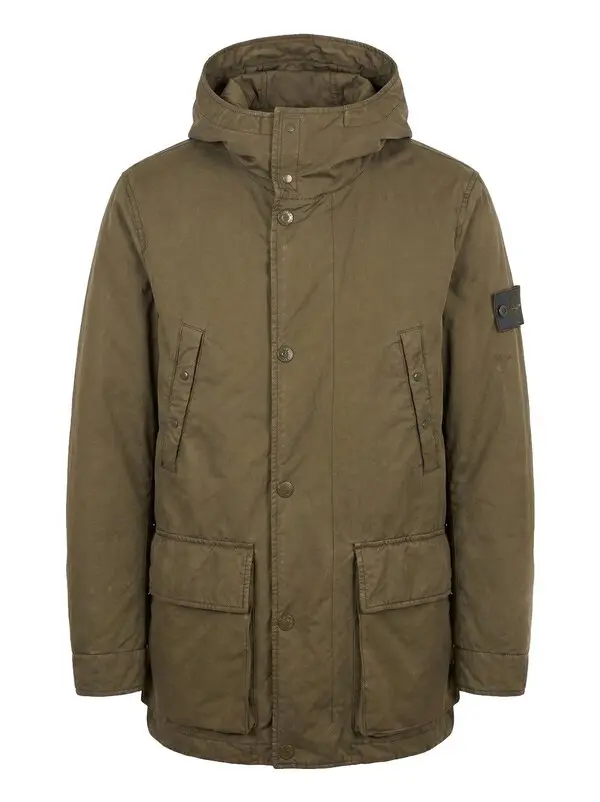Stone Island David-tc Short Parka S.i. Ghost - Multicolor