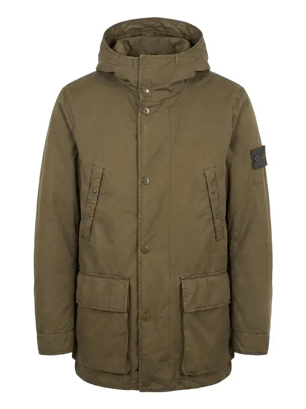 Stone Island David-tc Short Parka S.i. Ghost - Multicolor