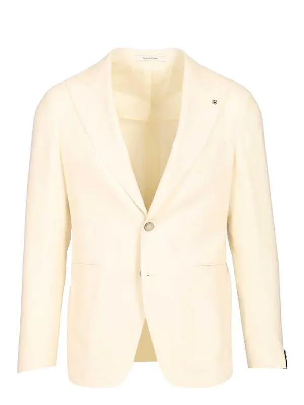 Tagliatore Vesuvio Wool And Silk Blazer - White