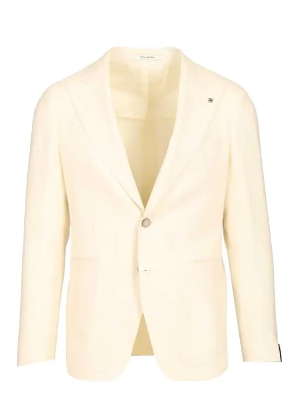 Tagliatore Vesuvio Wool And Silk Blazer - White