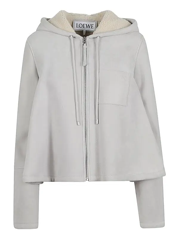 Loewe Leather Hooded Jacket - Multicolor