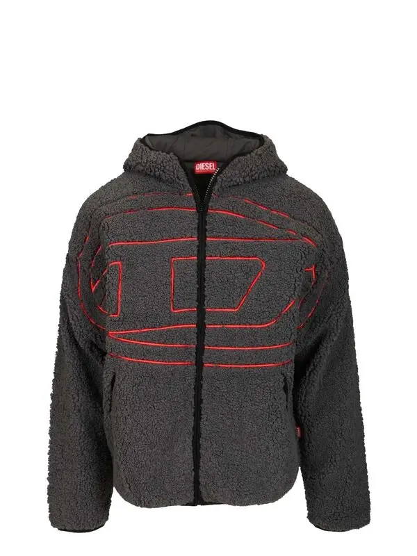 DIESEL® S-zat Teddy Hoodie - Black